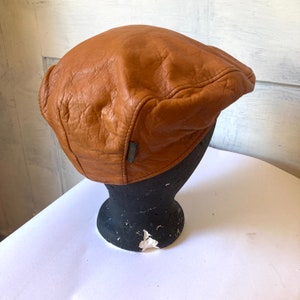 70s Leather Hat - Newsboy Hat - Cap - Handmade - Womans Hat - Etsy