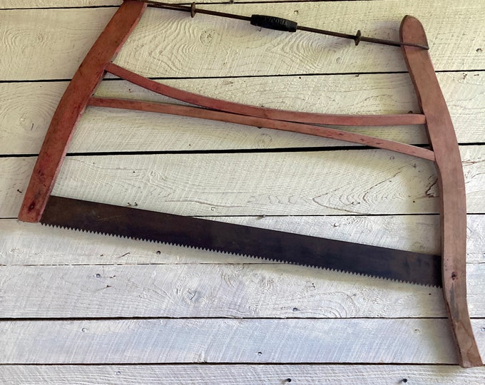 Farmhouse Antique Bow Saw Primitive Rustic Decor Cross Cut Saw Buck Saw ...