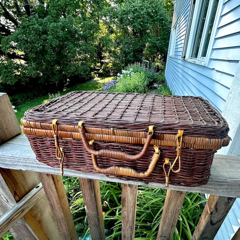 Rattan Wicker Suitcase - Etsy