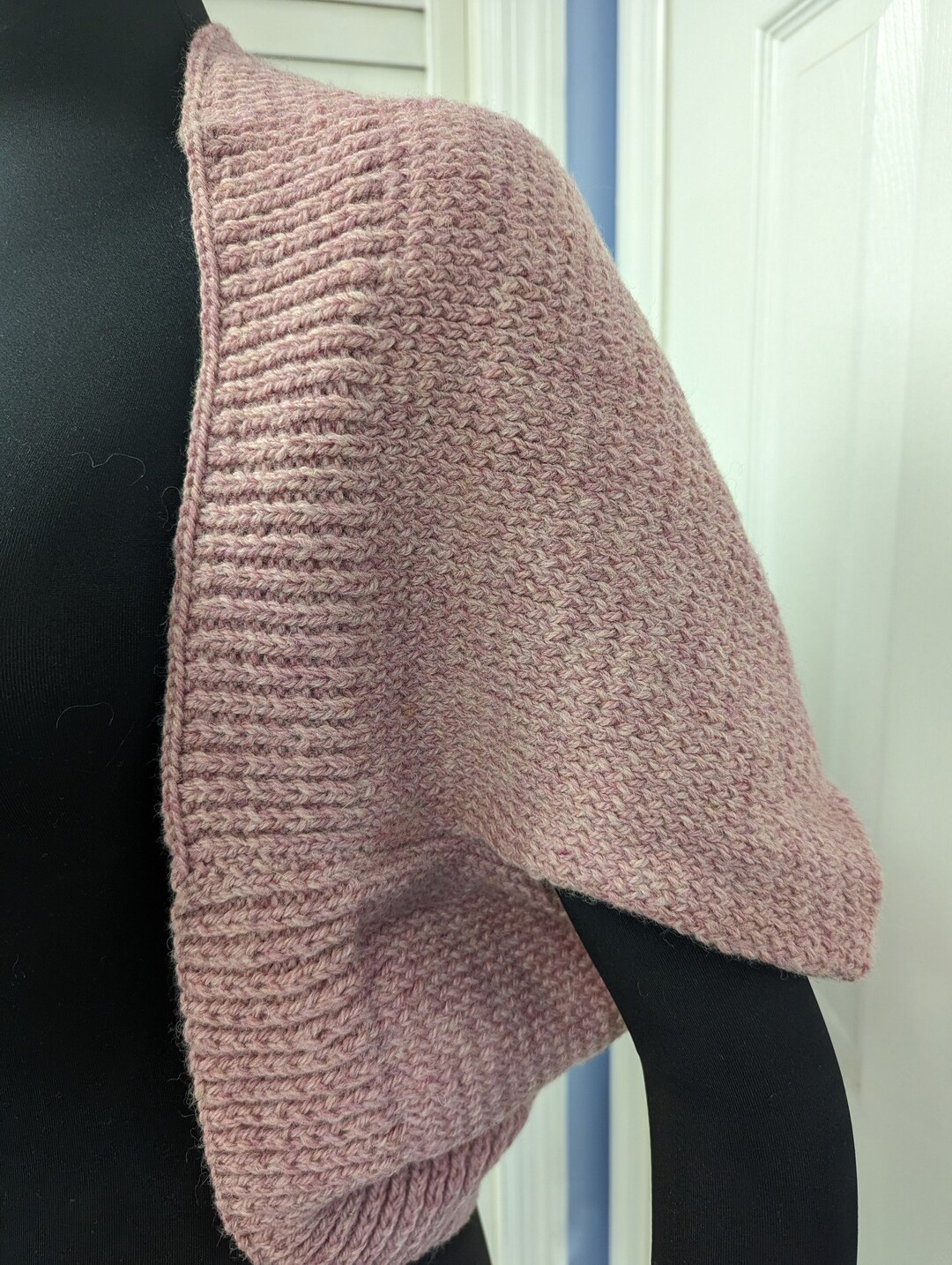 Wool Shrug in Soft Pink Merino Ribbing and Rolled Edges - Etsy