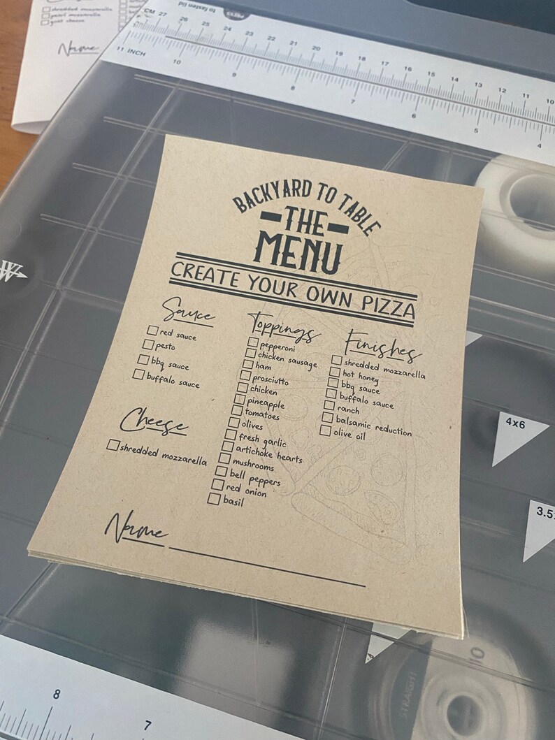 Custom Pizza Order Form - Etsy