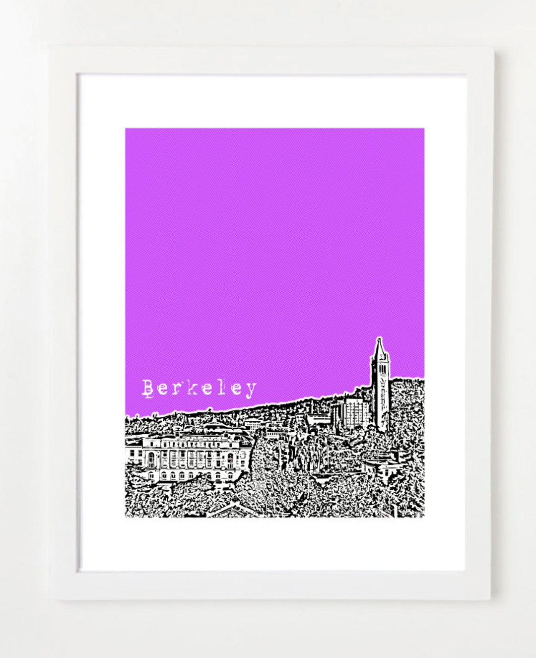 Berkeley Art Print Berkeley California City Skyline Series Poster ...