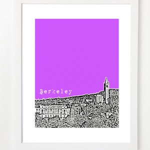 Berkeley Art Print Berkeley California City Skyline Series Poster ...