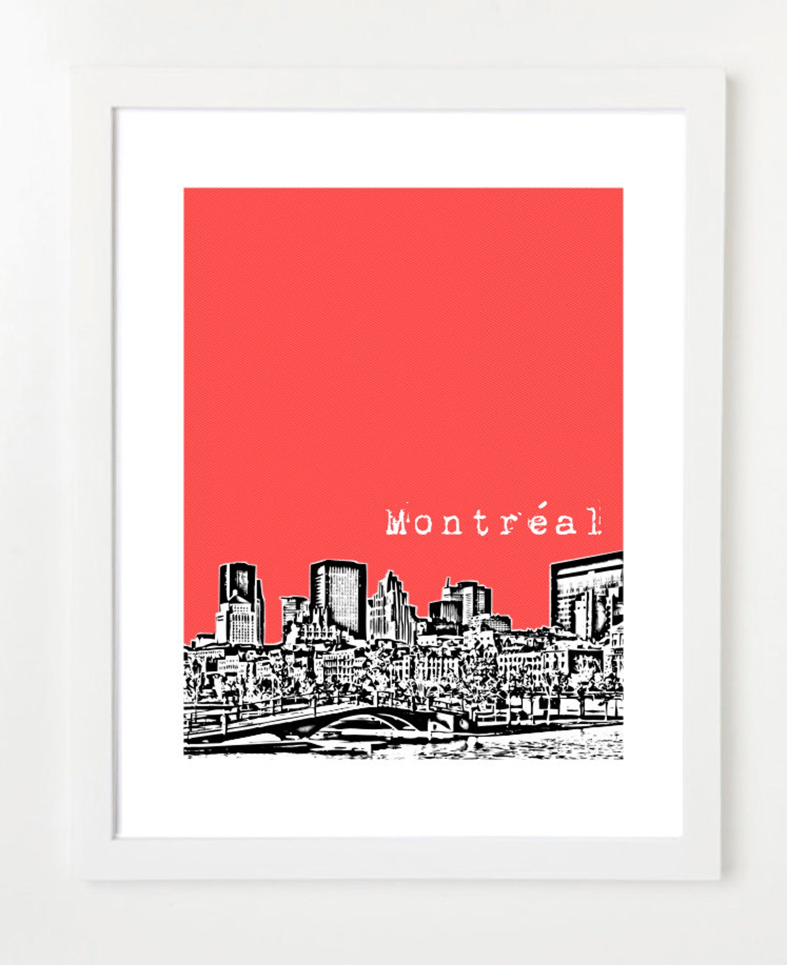 Montreal Skyline Art Print Montreal City Poster Montreal - Etsy