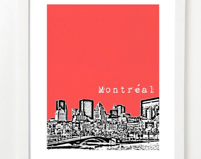Montreal Skyline Art Print Montreal City Poster Montreal Quebec Poster ...