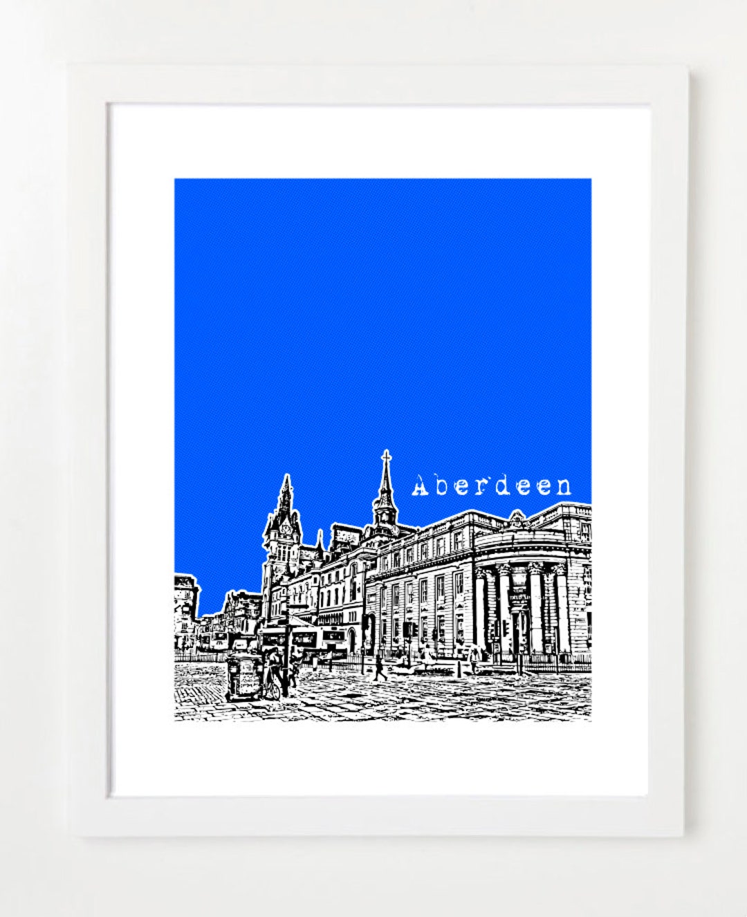 Aberdeen Scotland Art Print Aberdeen City Skyline Series Poster - Etsy
