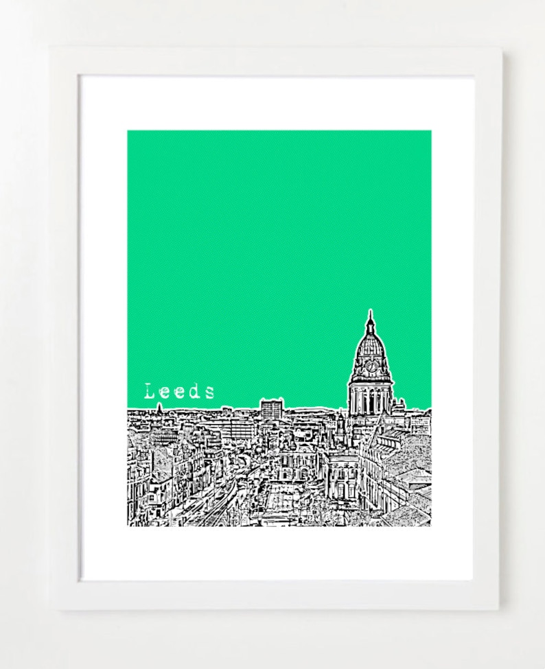 Leeds England Poster City Skyline Series Art Print West - Etsy UK