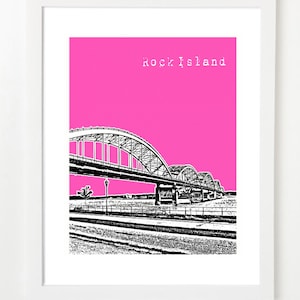 Rock Island Illinois Art Print Rock Island Centennial Bridge Illinois ...