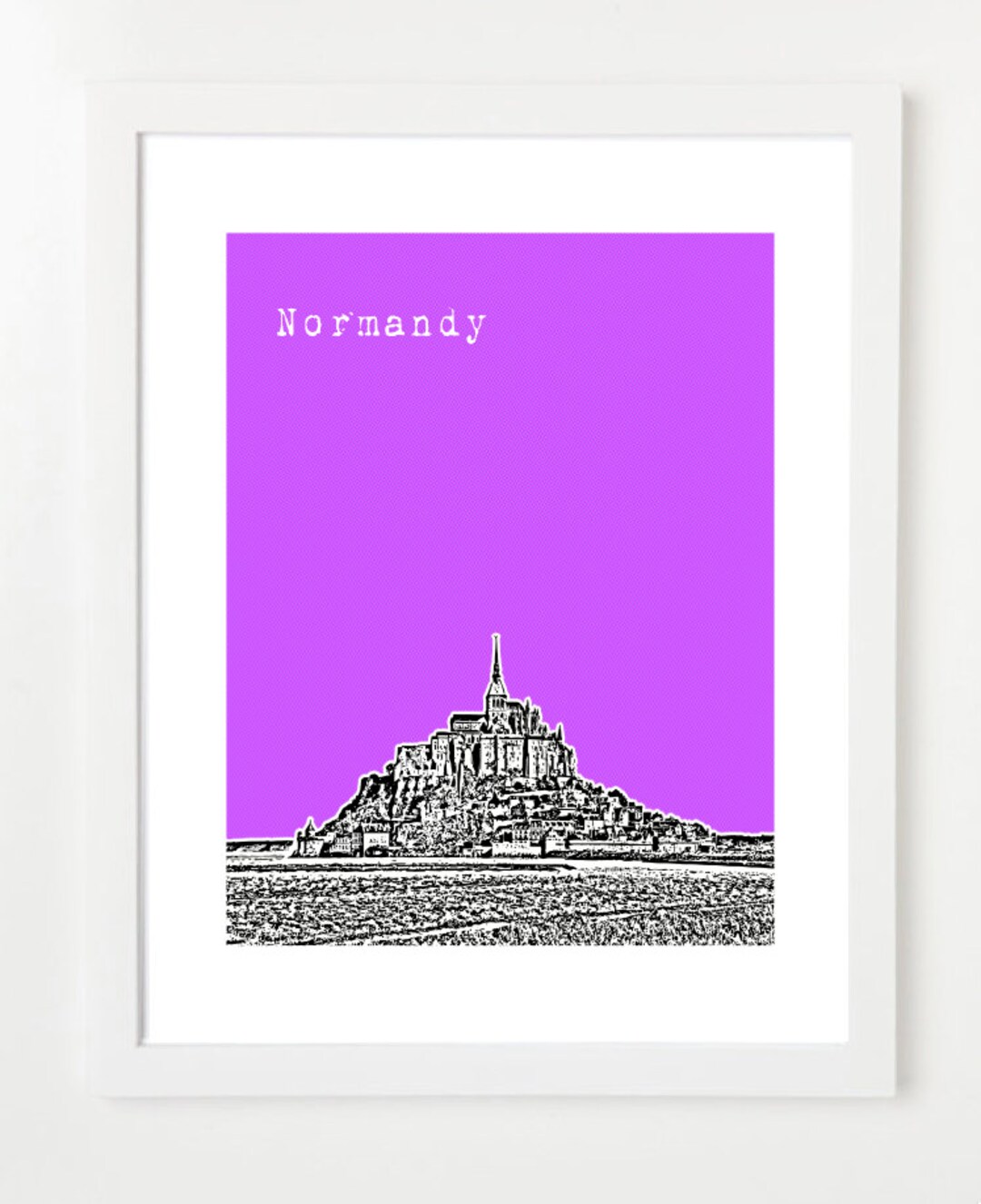 Normandy France Skyline Poster City Art Print - Etsy