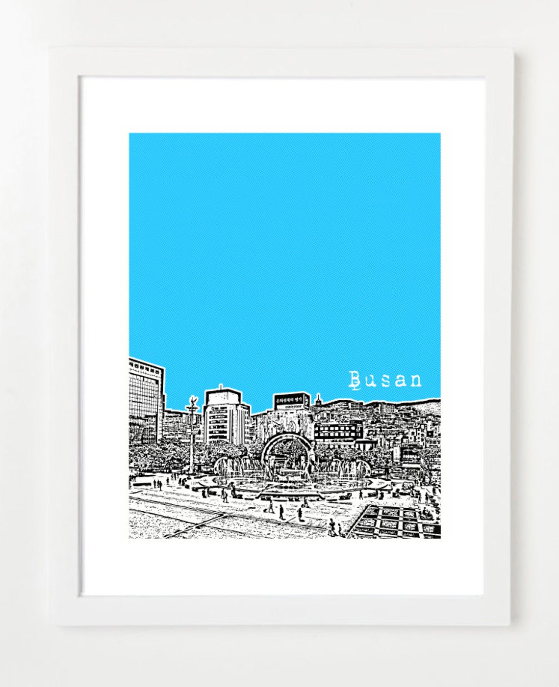 Busan South Korea Poster City Skyline Art Print Busan Art - Etsy