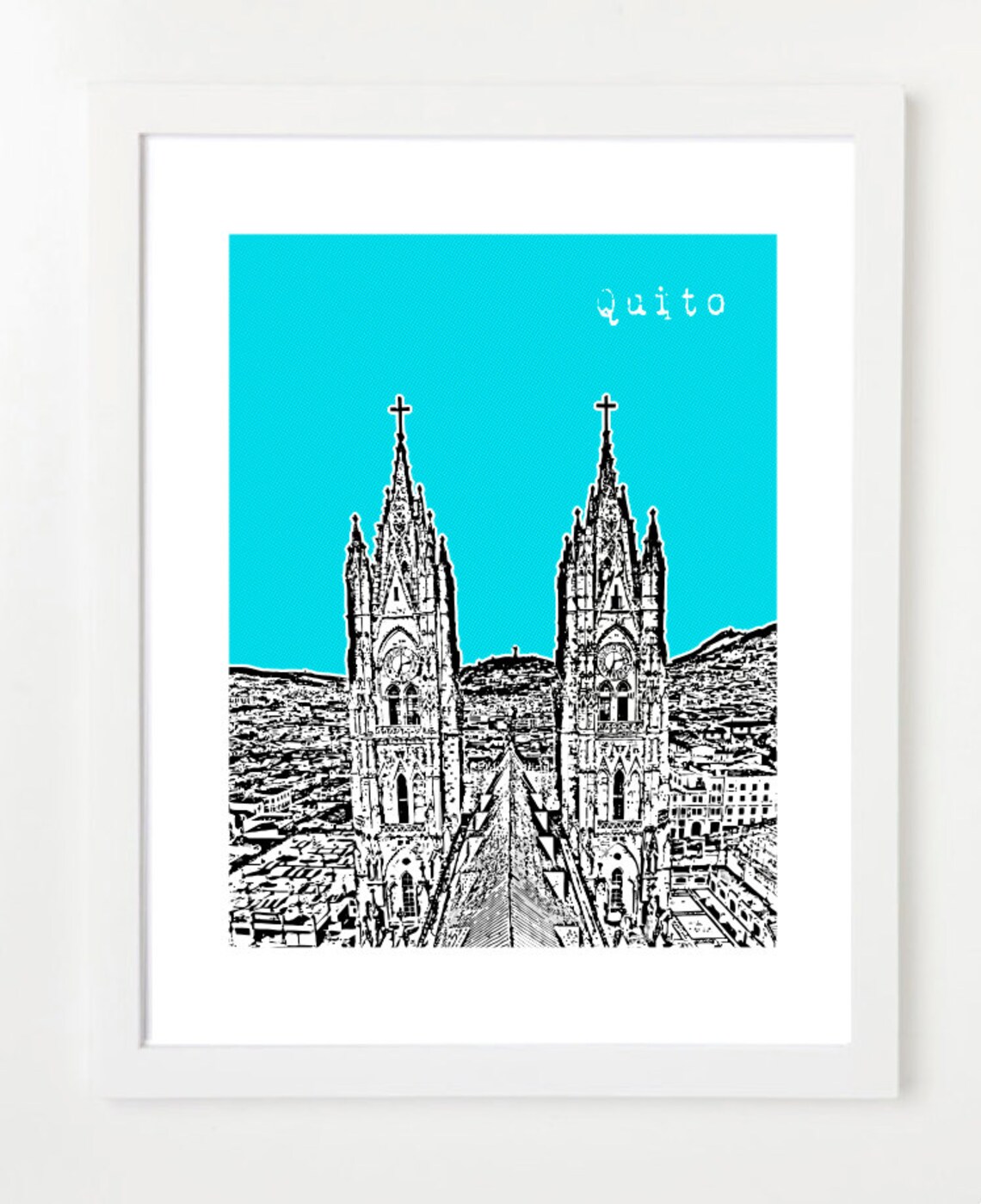 Quito City Art Quito Ecuador Skyline Print City Series - Etsy
