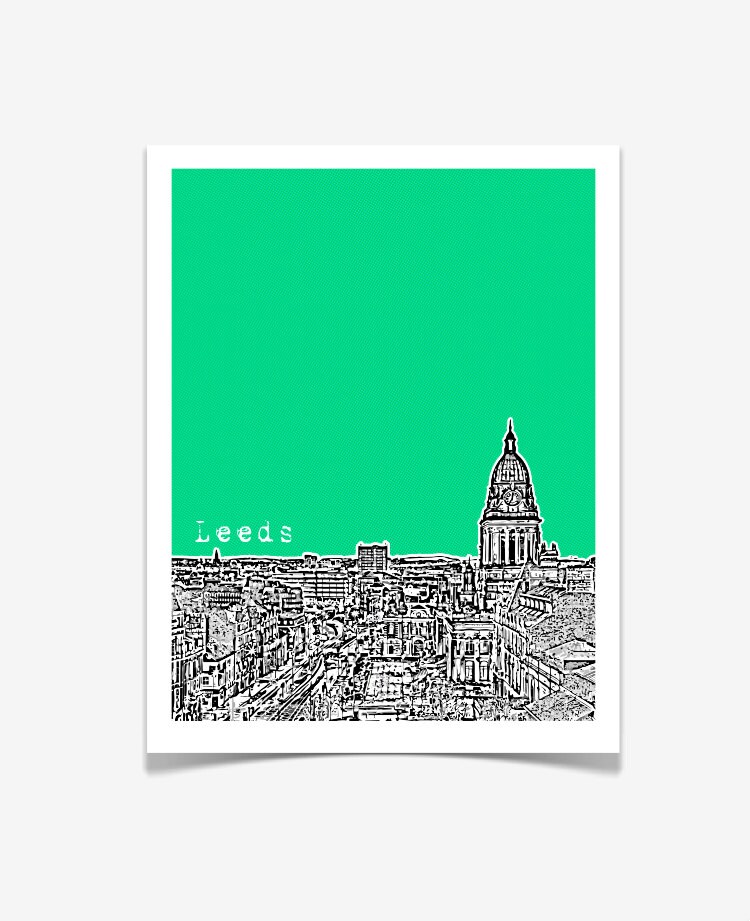 Leeds England Poster City Skyline Series Art Print West - Etsy UK