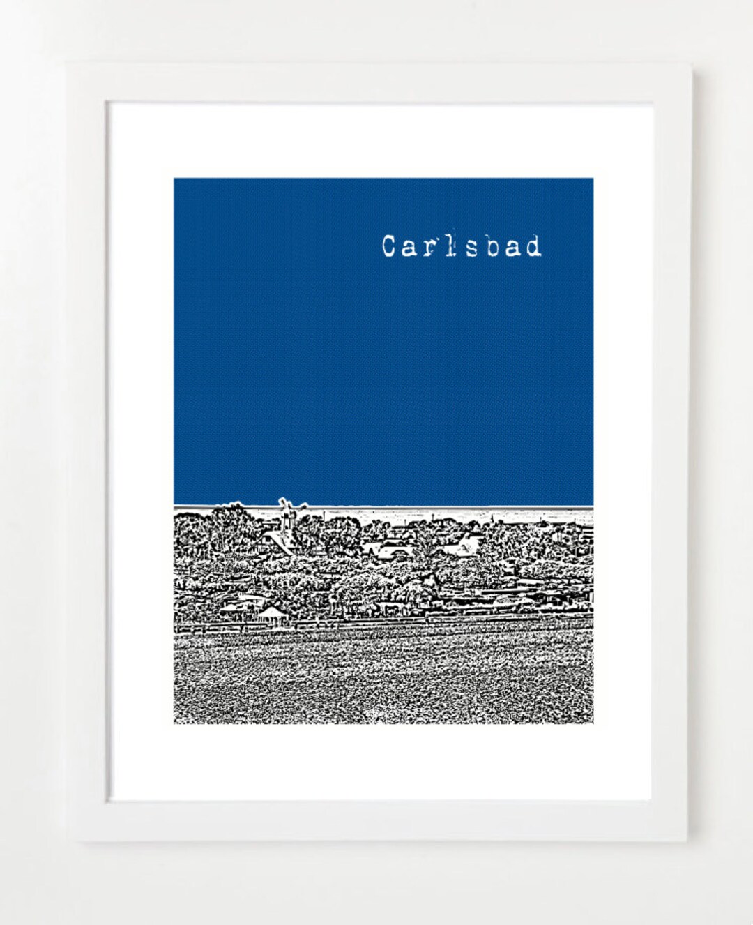 Carlsbad Skyline Poster City Skyline Art Print Carlsbad California - Etsy