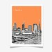 Perth Skyline Poster Perth City Series Art Print Perth - Etsy
