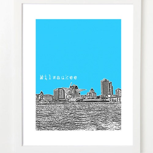 Milwaukee Art Milwaukee Map Milwaukee Print Wood Block | Etsy