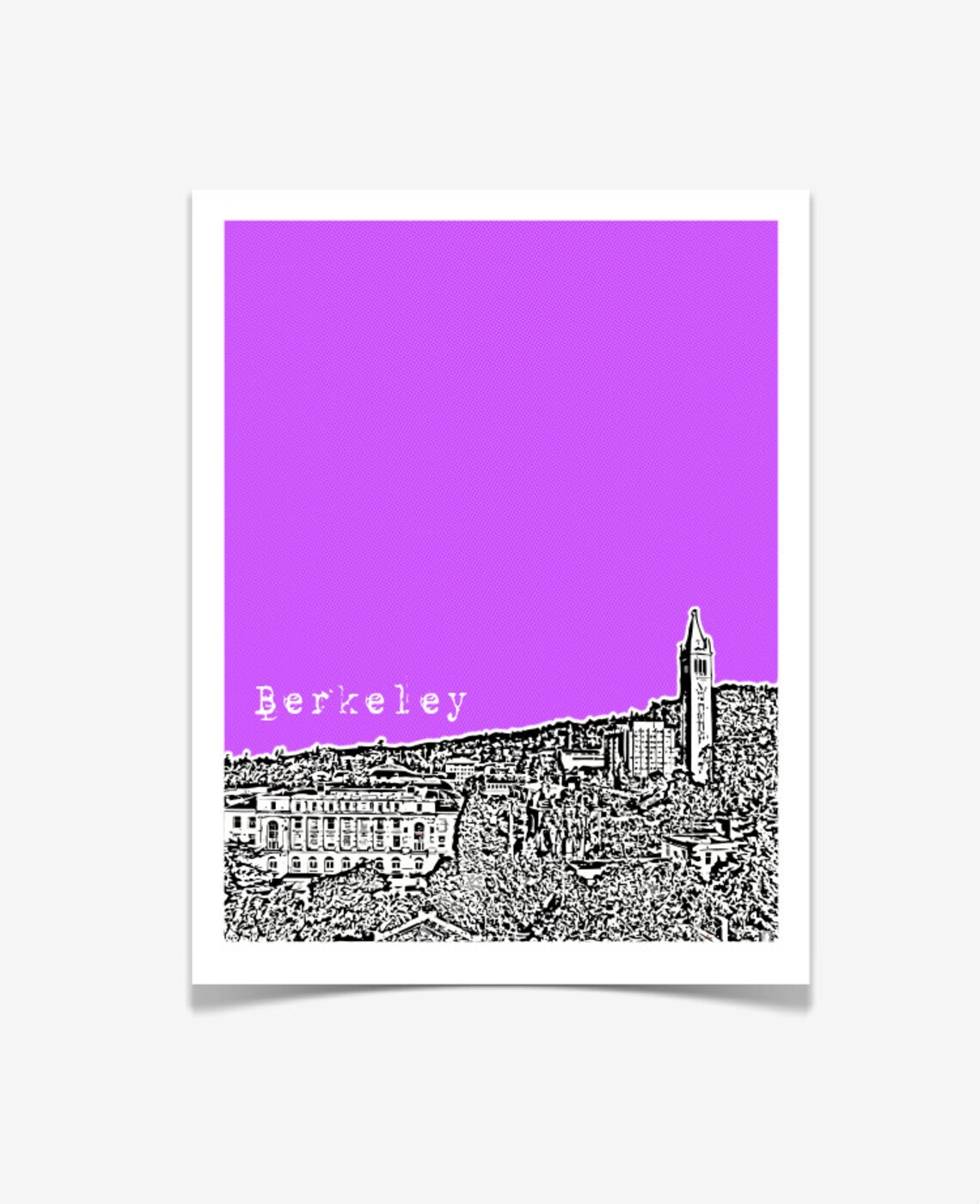 Berkeley Art Print Berkeley California City Skyline Series - Etsy