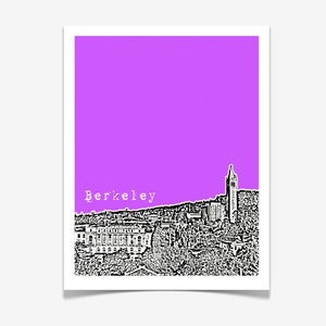 Berkeley Art Print Berkeley California City Skyline Series Poster ...