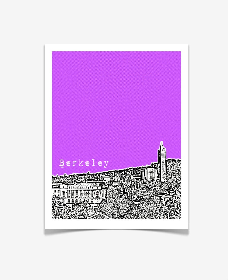 Berkeley Art Print Berkeley California City Skyline Series - Etsy