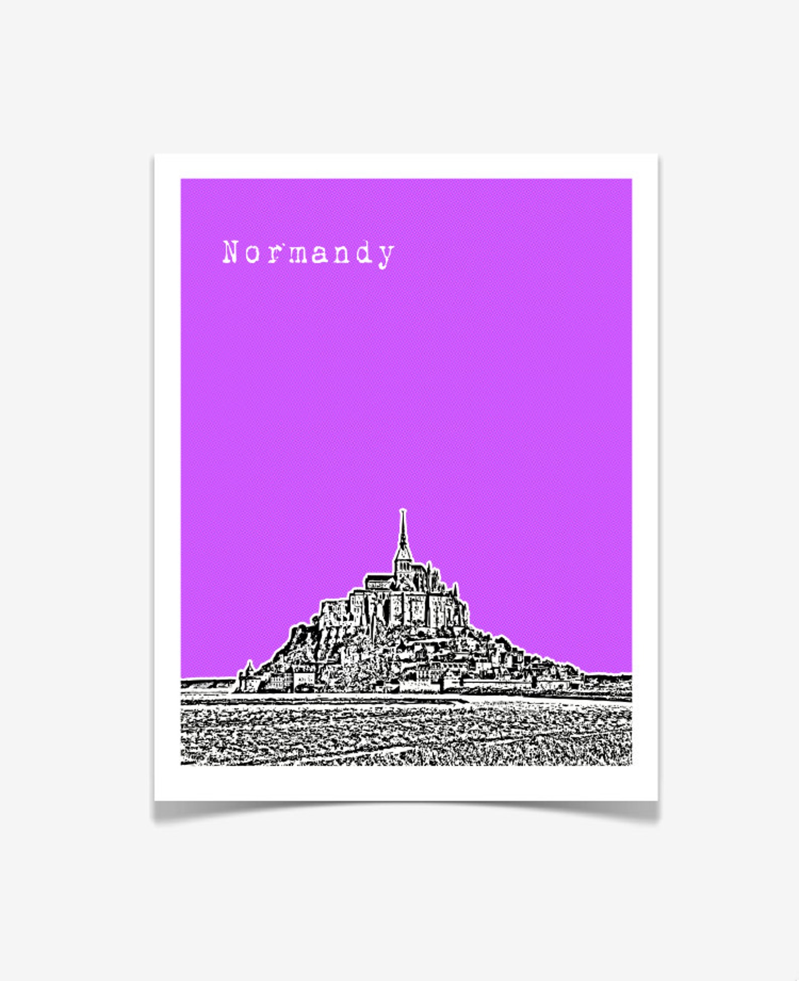 Normandy France Skyline Poster City Art Print | Etsy