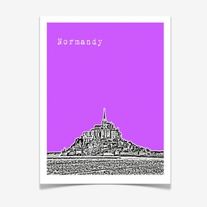 Normandy France Skyline Poster City Art Print - Etsy