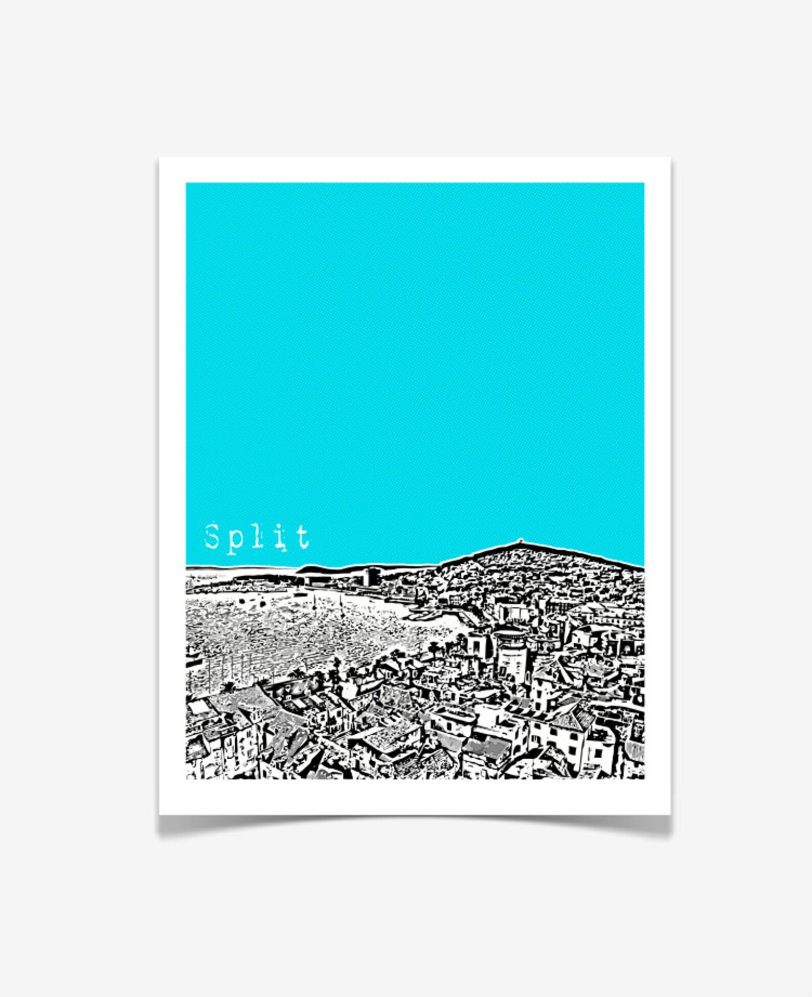 Split Croatia Poster City Skyline Series Art Print Split - Etsy