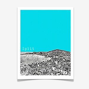 Split Croatia Poster City Skyline Series Art Print Split - Etsy