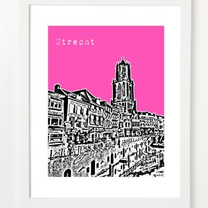 Utrecht Poster Utrecht City Skyline Art Print Utrecht Netherlands Art ...