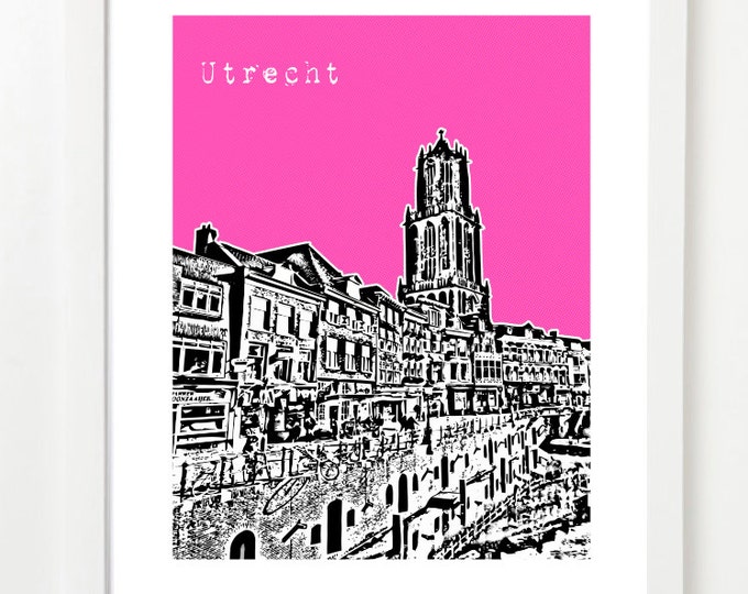 Utrecht Poster Utrecht City Skyline Art Print Utrecht Netherlands Art ...