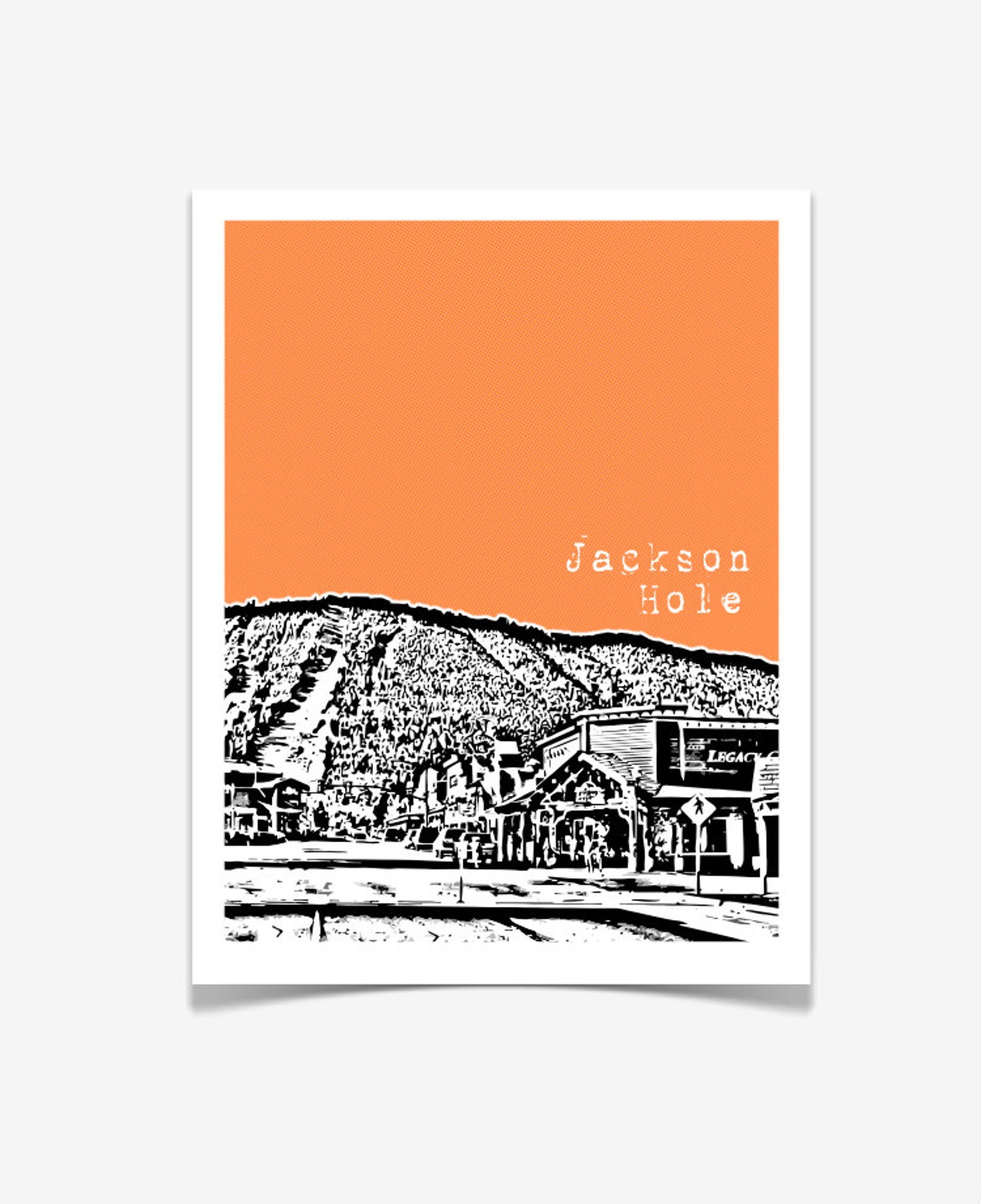Jackson Hole Poster Art Print Wyoming City Poster - Etsy
