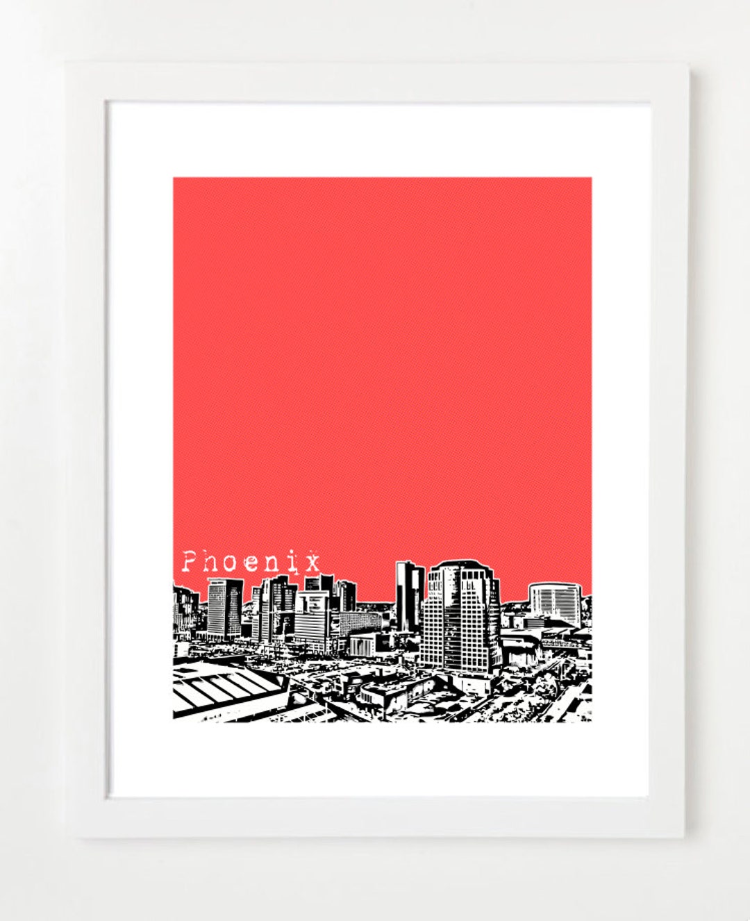 Phoenix Skyline Poster Phoenix City Skyline Series Art Print VERSION 1 ...