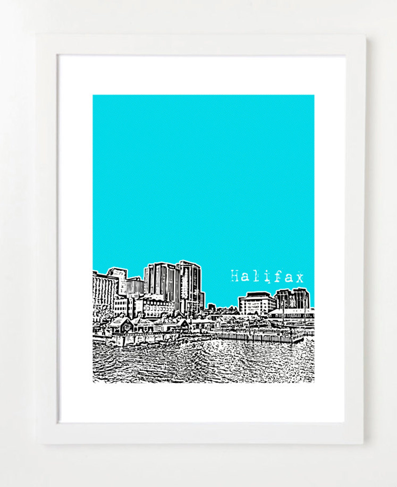 Halifax Skyline Poster Halifax City Skyline Art Print - Etsy