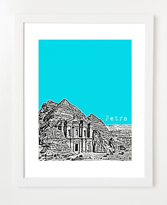 Petra Jordan Poster Petra Monastery Jordan City Skyline | Etsy