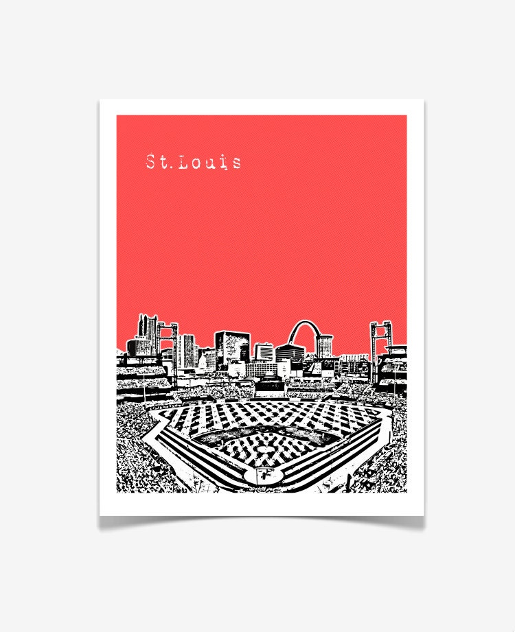 St Louis Missouri Skyline City Art Print Poster for Office | Etsy