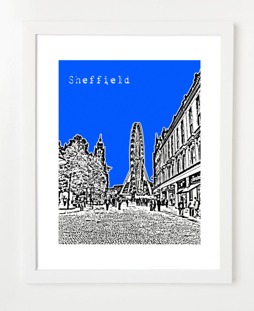 Sheffield Poster Europe City Skyline Series Art Print - Etsy