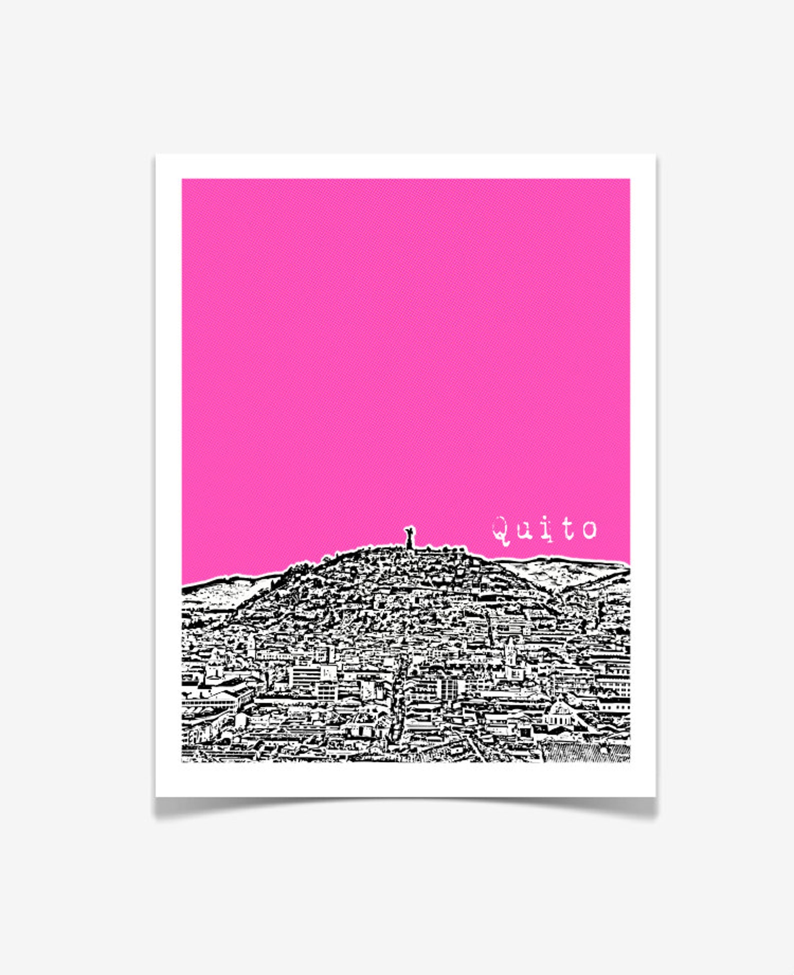 Quito Art Print Ecuador Skyline Poster City Skyline Print - Etsy