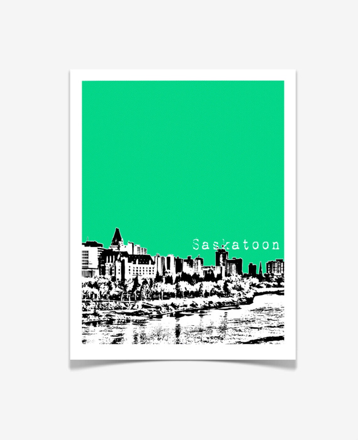Saskatoon Poster Saskatoon City Skyline Art Print - Etsy