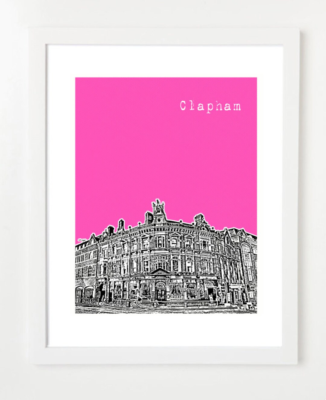 Clapham London Poster City Skyline Series Art Print Clapham Junction ...