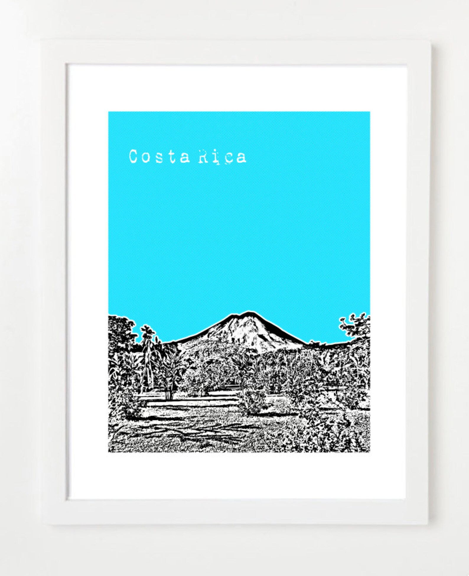 Costa Rica Skyline Art Print Costa Rica City Skyline Poster - Etsy UK