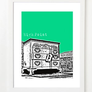 High Point, North Carolina Poster High Point City Skyline Series Art ...