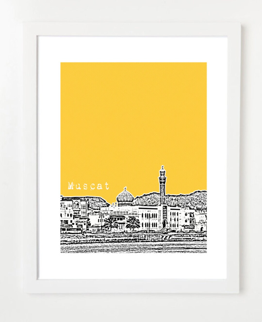 Muscat Oman Poster Muscat City Skyline Series Art Print - Etsy