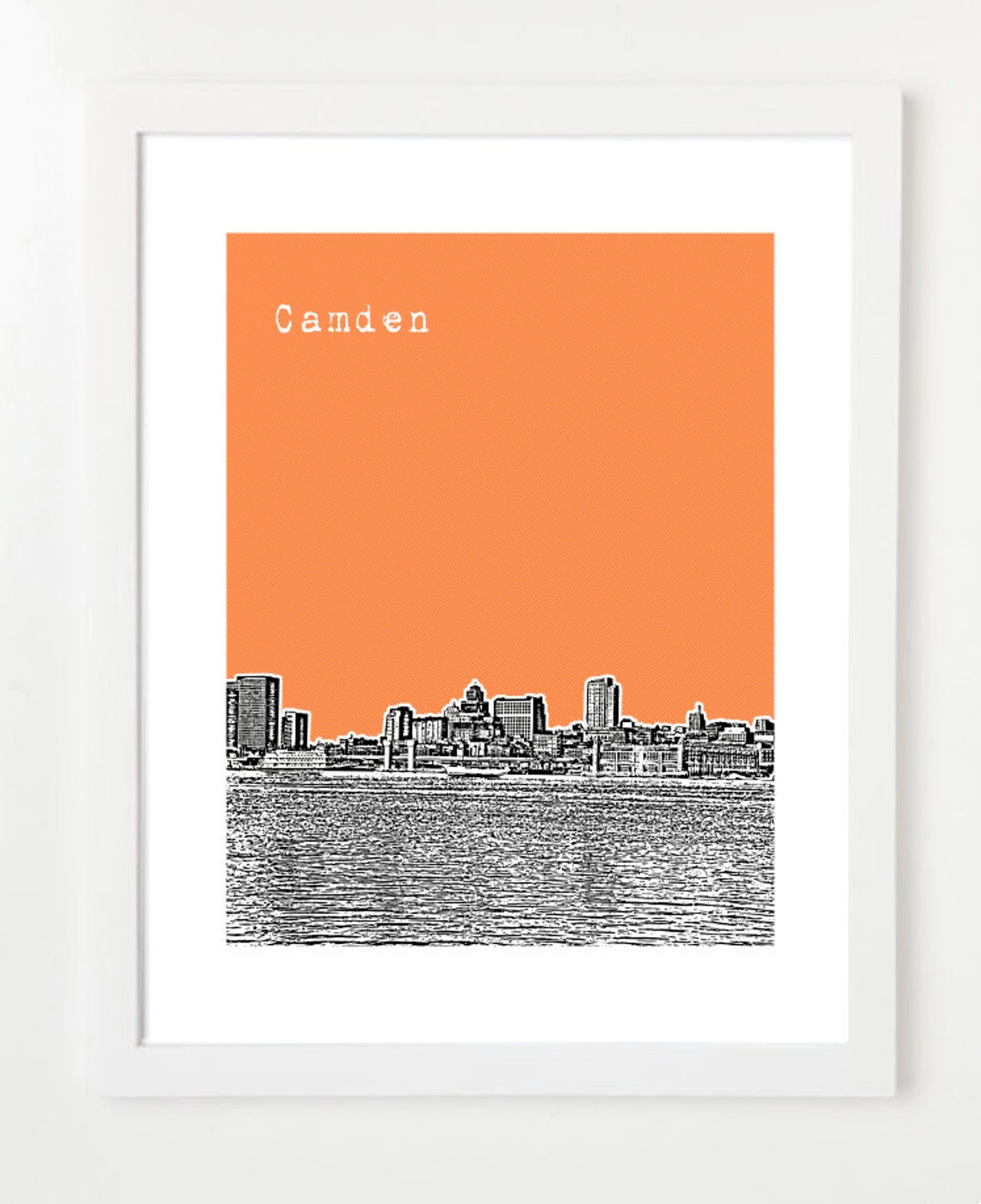 Camden New Jersey Skyline Poster Camden Print Poster New - Etsy