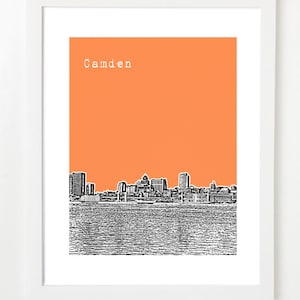Camden New Jersey Skyline Poster Camden Print Poster New - Etsy