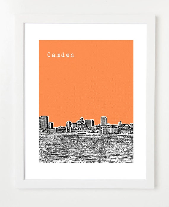 Camden New Jersey Skyline Poster Camden Print Poster New - Etsy