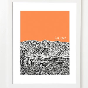 Logan Utah Poster Logan City Skyline Art Print Logan Nursery Art - Etsy