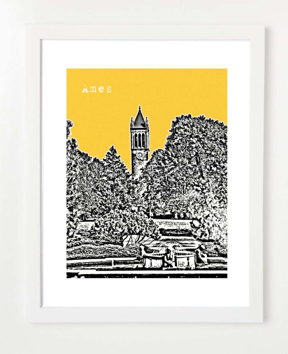Ames Iowa Art Print Ames Skyline Poster Ames Poster Ames - Etsy