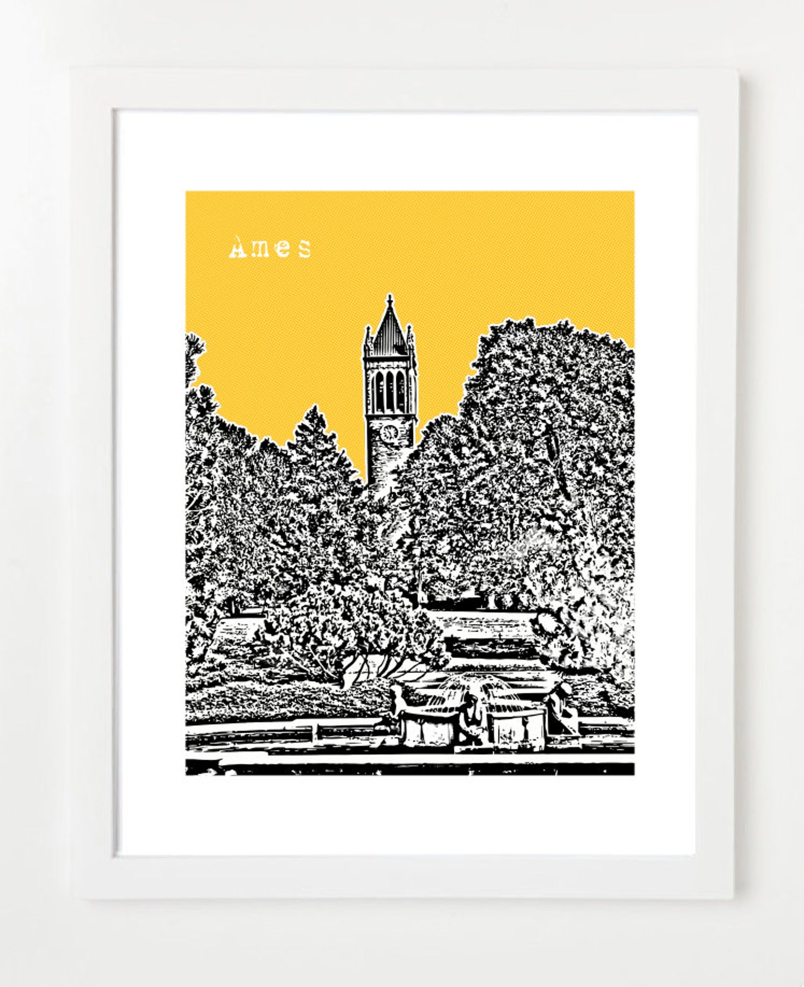 Ames Iowa Art Print Ames Skyline Poster Ames Poster Ames - Etsy