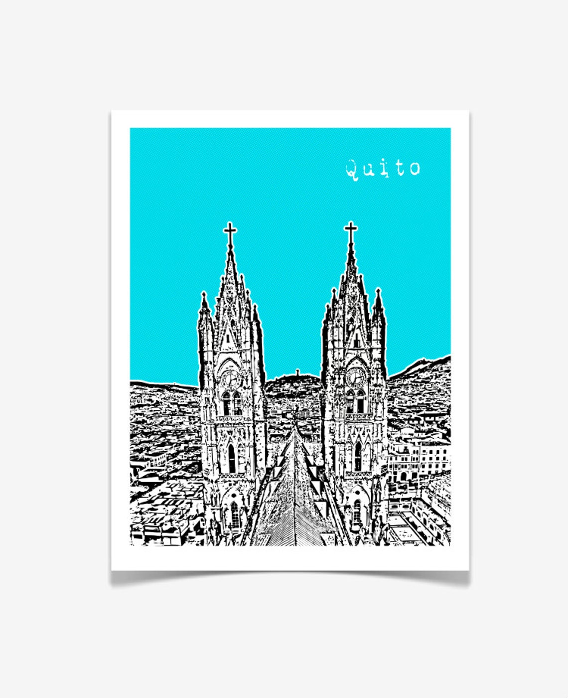 Quito City Art Quito Ecuador Skyline Print City Series - Etsy
