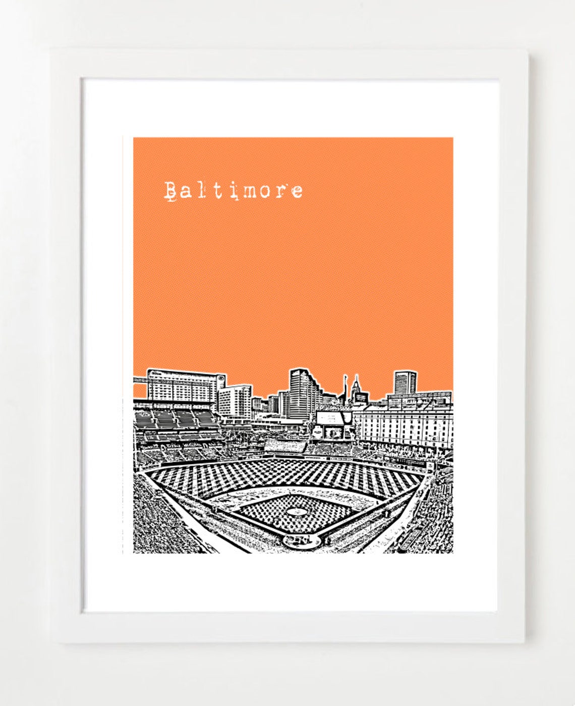 Baltimore Skyline Poster Maryland City Skyline Series Art - Etsy