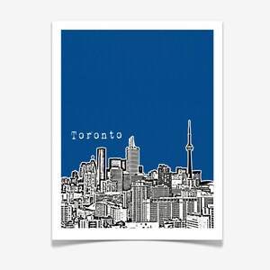 Toronto Skyline Poster Toronto Ontario, Canada City Art Print VERSION 2 ...