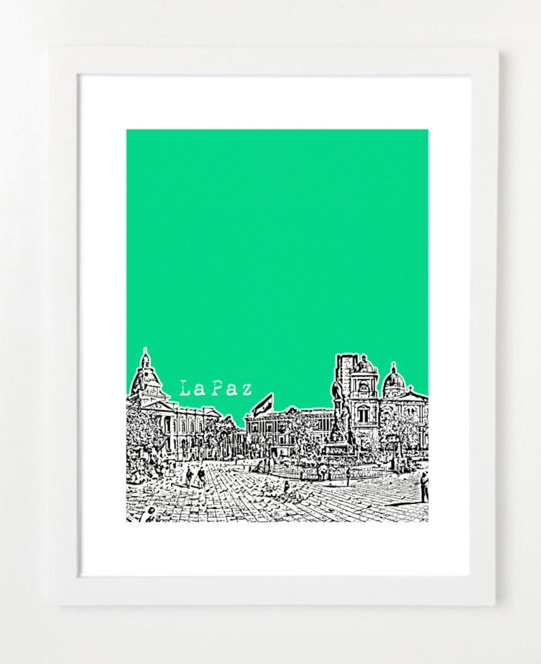La Paz Bolivia Poster City Skyline Series Art Print South - Etsy